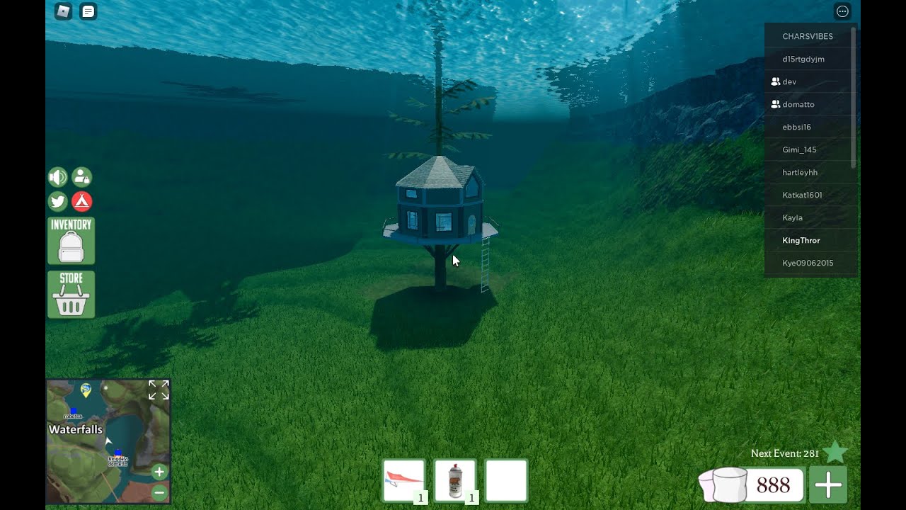 A Tree House UNDER WATER! Roblox Backpacking - YouTube
