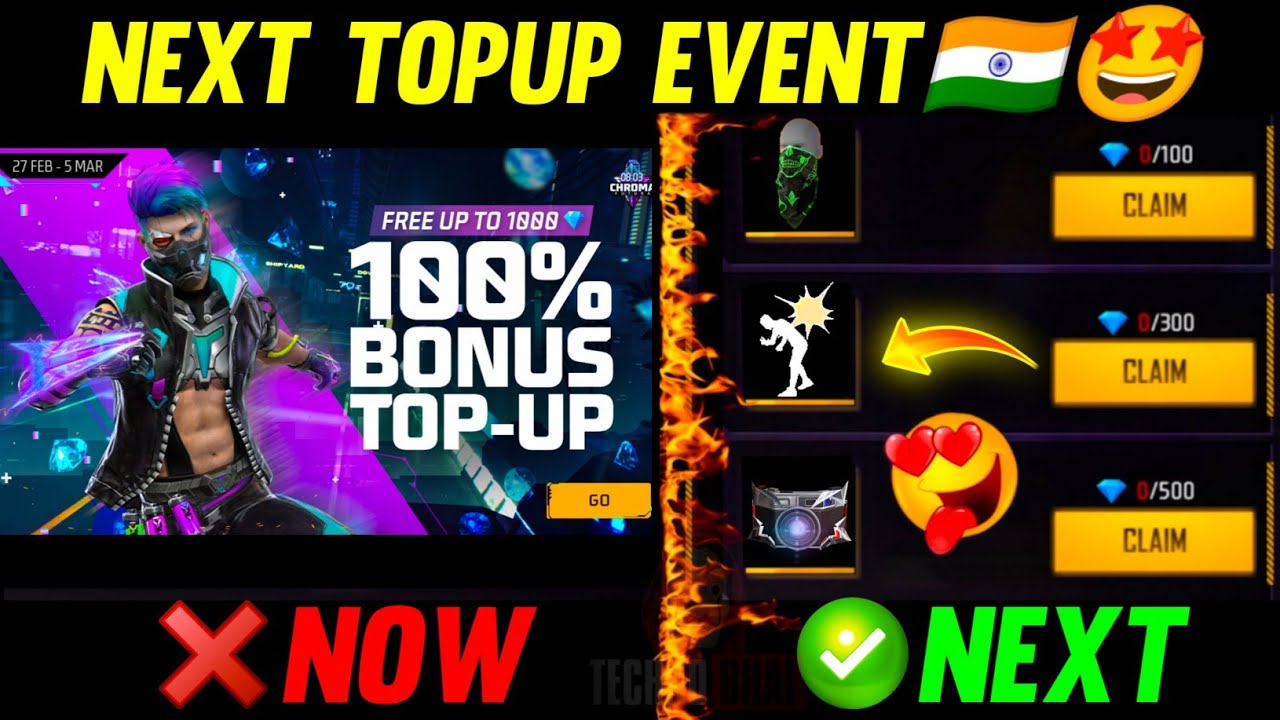 NEXT TOPUP EVENT FREE FIRE | NEW TOPUP EVENT | NEXT TOP UP EVENT ...