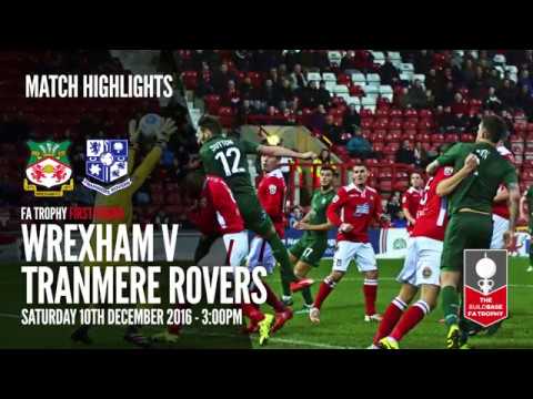 GOAL: Wrexham v Tranmere (Buildbase FA Trophy) - YouTube