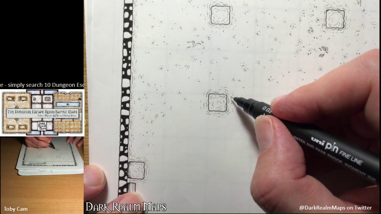 How to draw pools of water and acid on your maps! Drawing Tips - YouTube