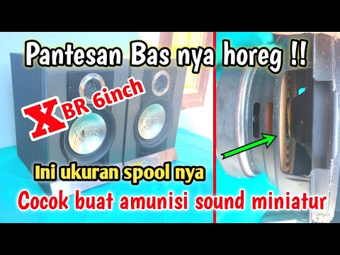 Servis Speaker Aktif XBR 6inch sekalian review spek speaker & ukuran spool - YouTube