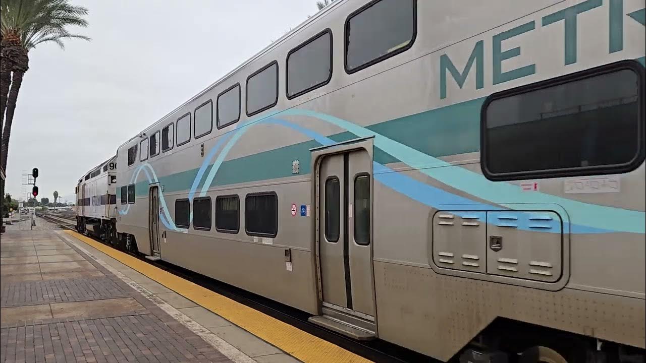 Metrolink 91/PV Line #708 at Fullerton Station with SCAX #902 MP36PH-3C and #638 Cab Car # ...
