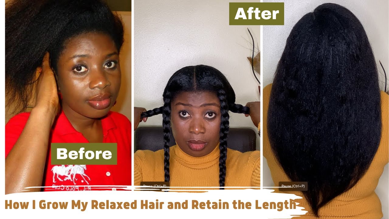 PART 1: How I Grow My Relaxed Hair & Retain the Length #haircare #hair ...