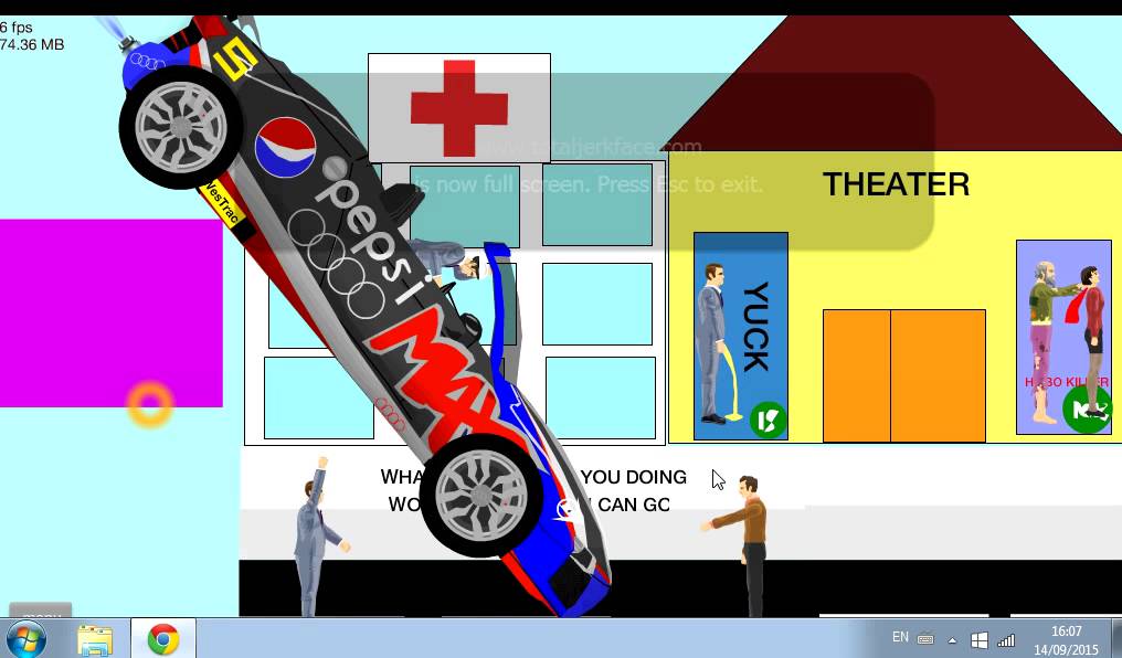 happy wheels part 1 - YouTube