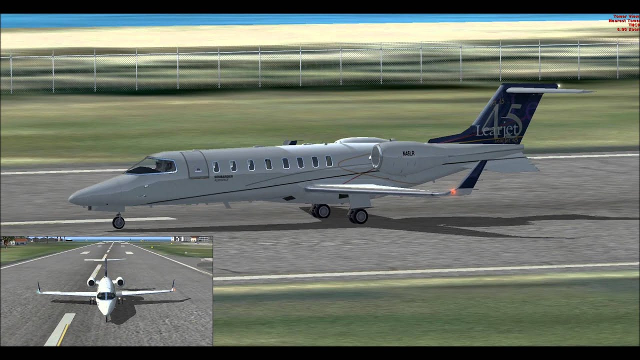 FSX Bombardier Learjet 45 anniversary livery - YouTube