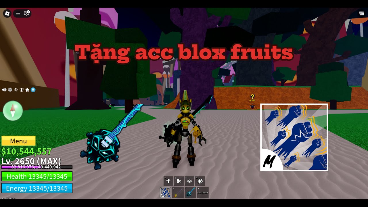 Tặng acc blox fruits ngon max level có god human soul gita #bloxfruits ...