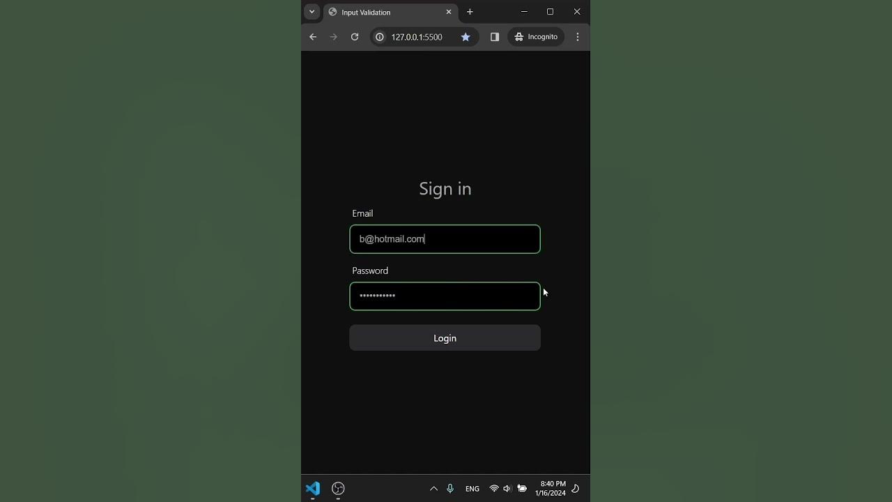 Css Form Validation Webleb Html Css Developer Fyp Code Coding Youtube