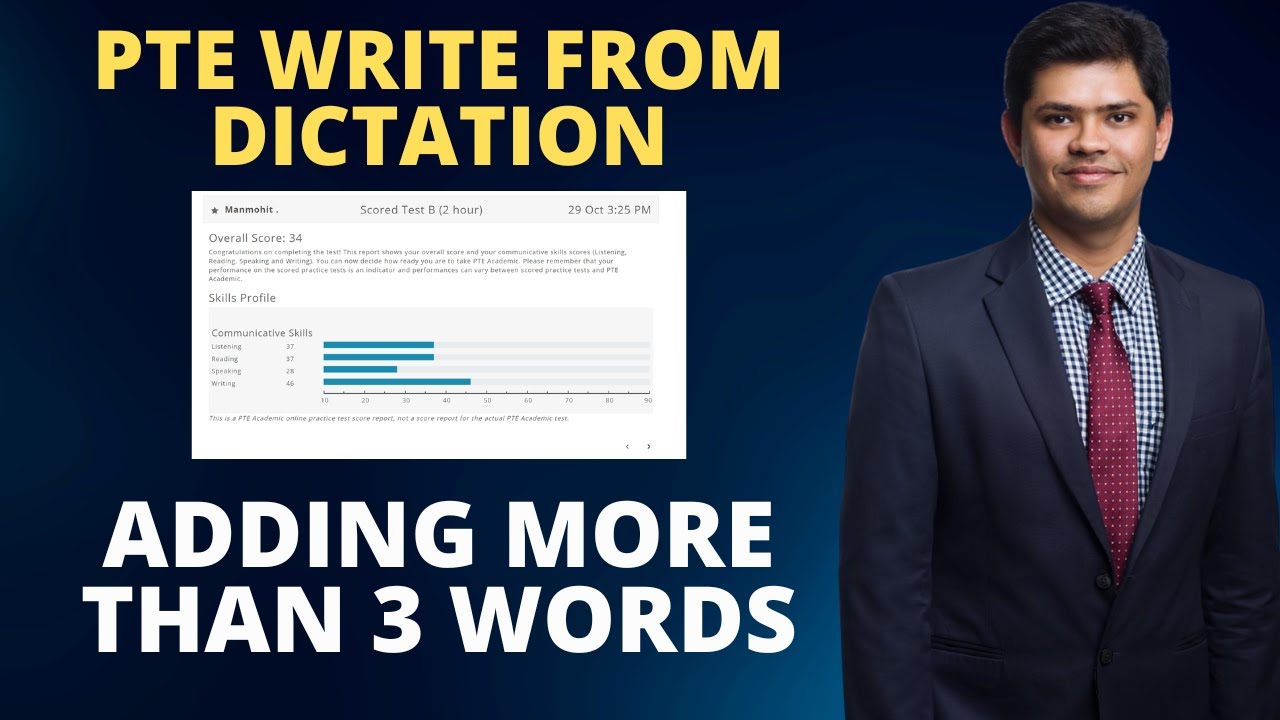 PTE Write From Dictation Adding More than 3 Words | New Experiment ...