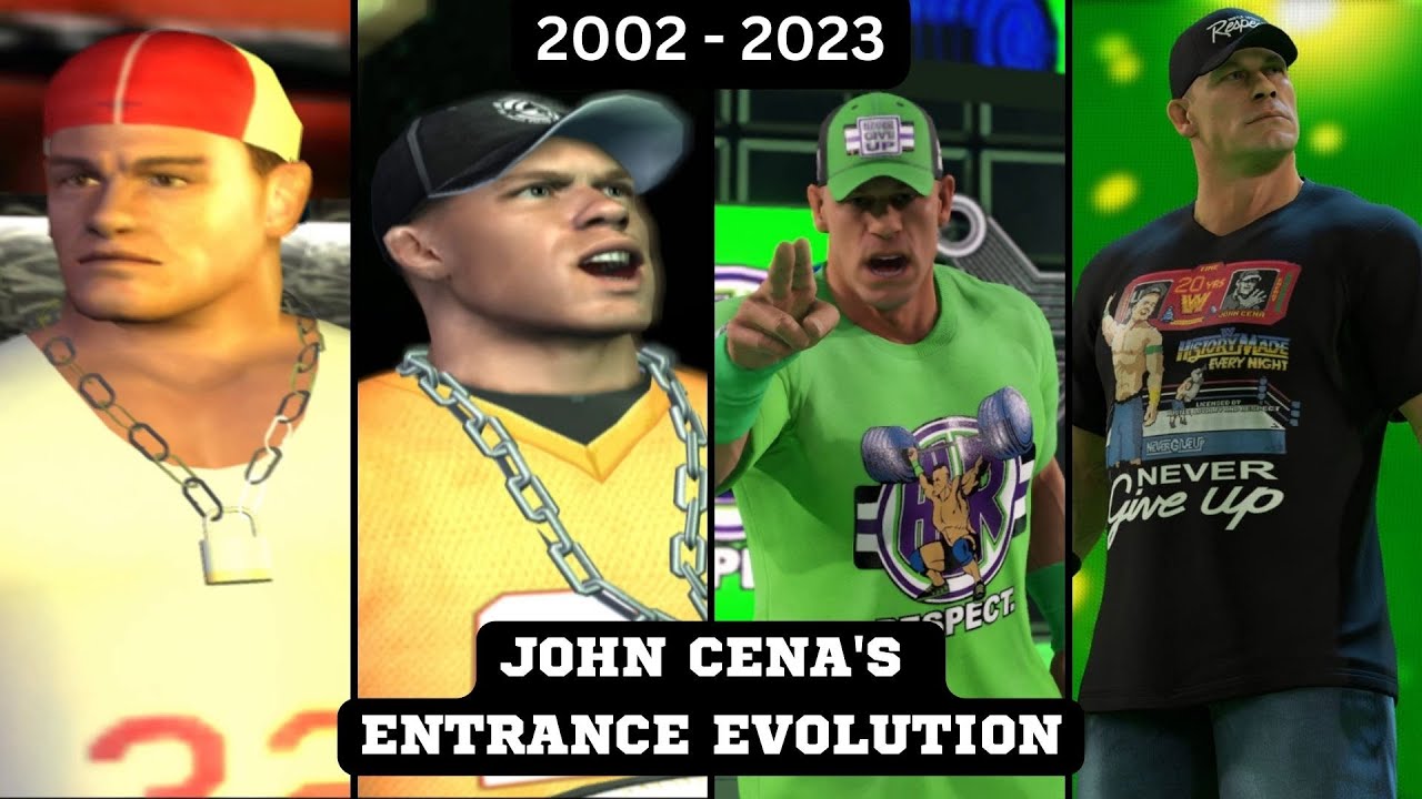 Evolution of John Cena Entrance 2002-2023 (Old) (WWE Games) - YouTube