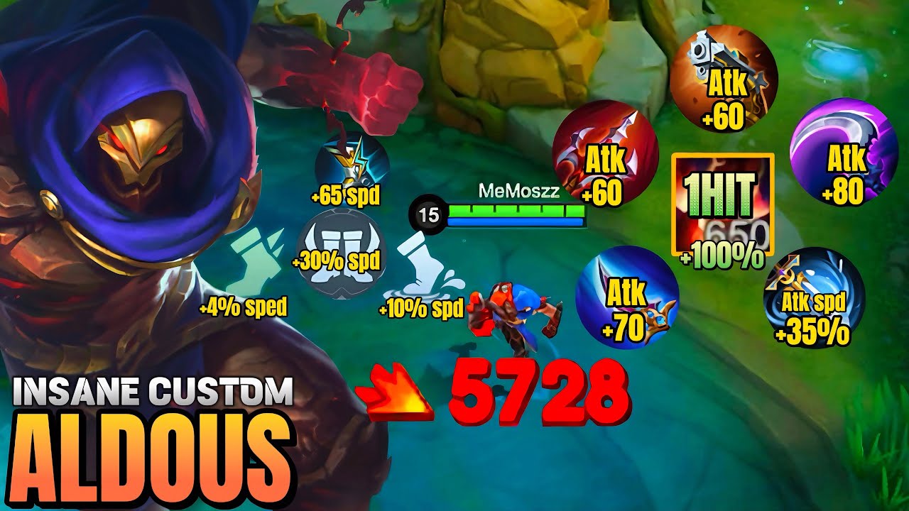 CUSTOM 1 HIT ALDOUS | ALDOUS GAMEPLAY SOLO RANK (aldous build 1 hit ...