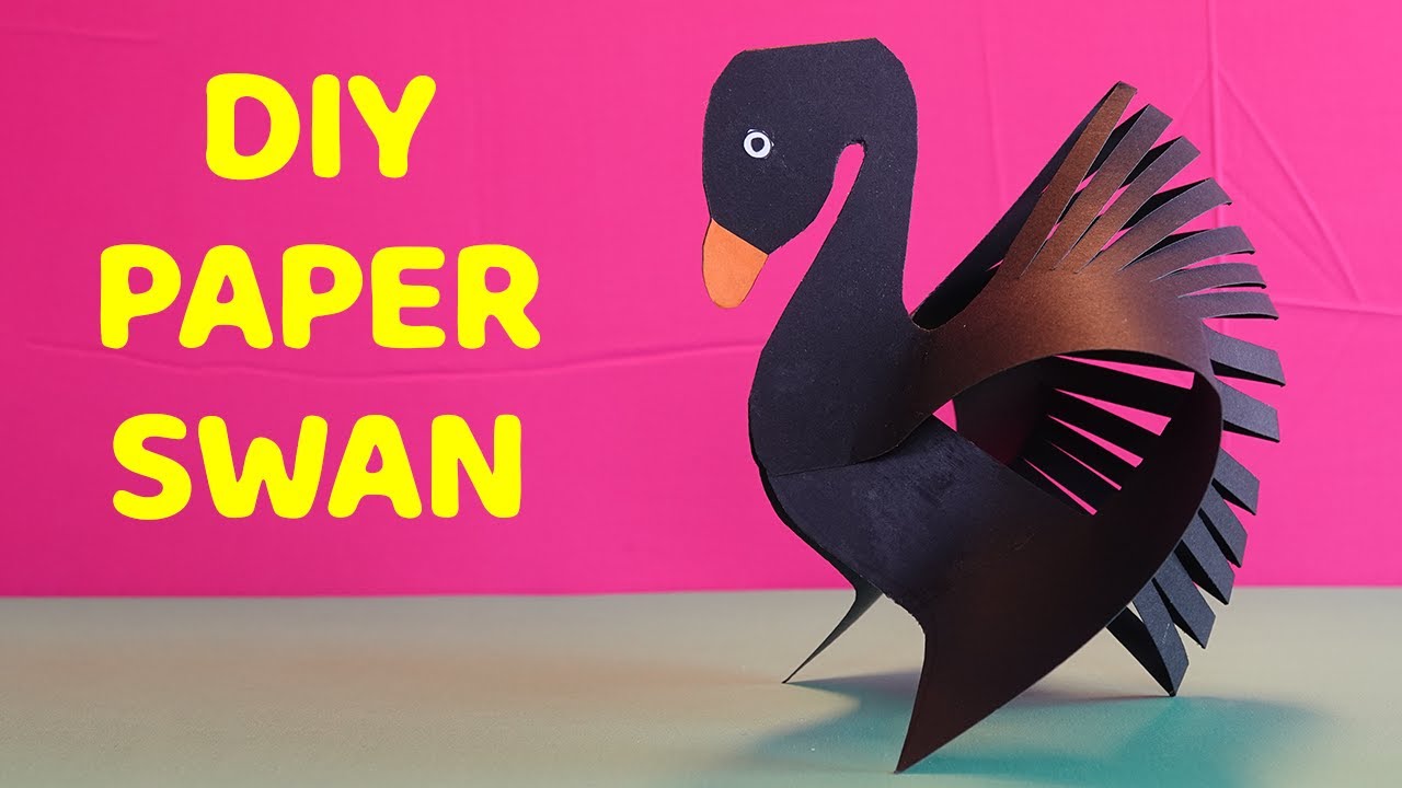 How To Make A Paper Swan (KIDS) | EASY - YouTube
