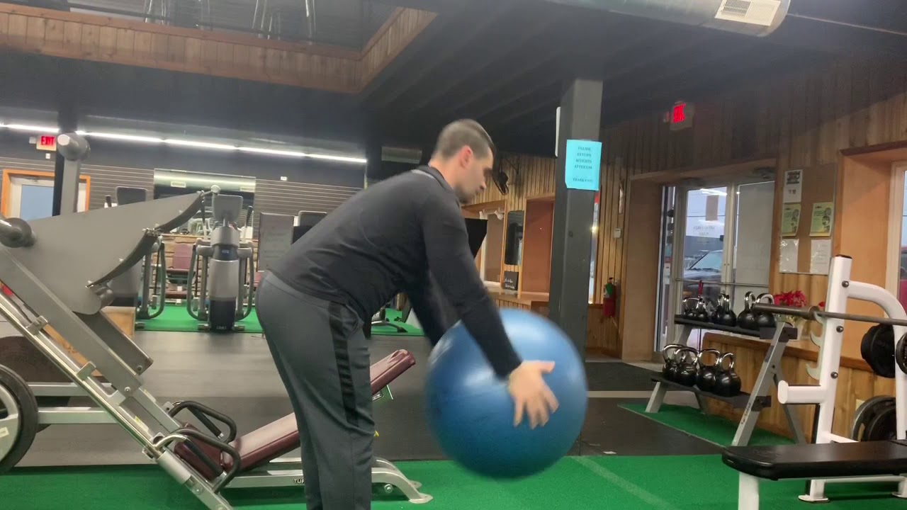 Stability ball swings - YouTube