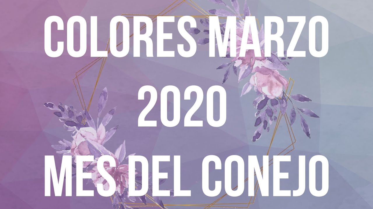 COLORES PARA MARZO 2020 MES DEL CONEJO | Mónica Koppel - YouTube
