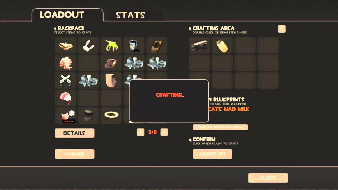 TF2 Crafting The Milkman [Polycount hat] - YouTube