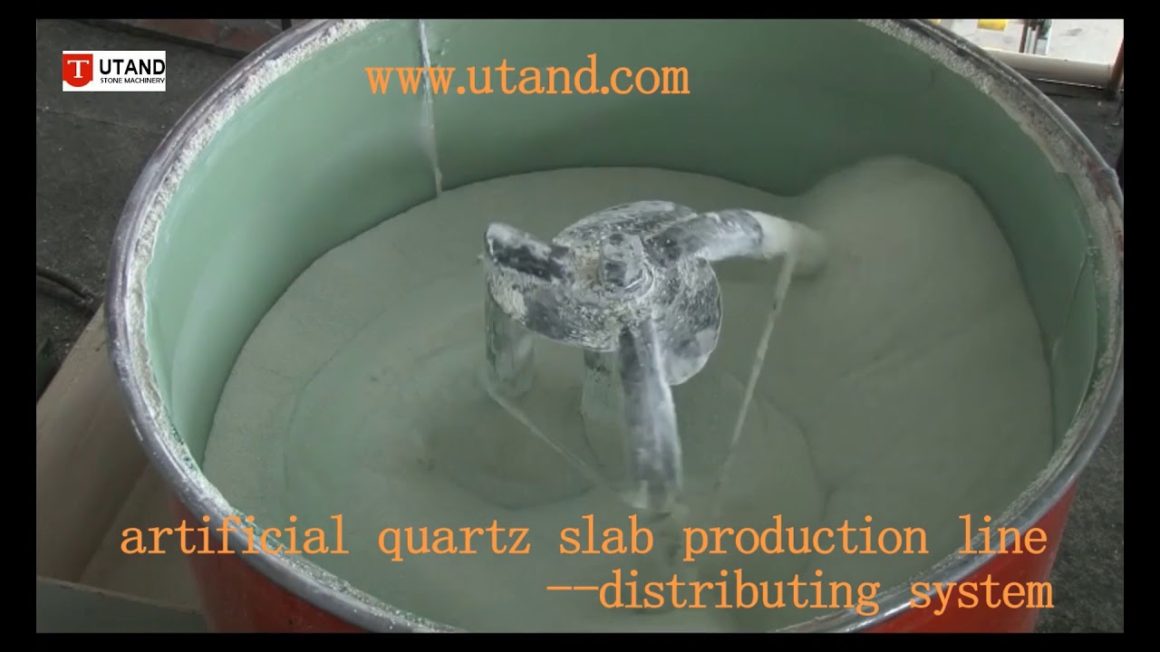 engineered quartz stone production line---distributing system,running ...