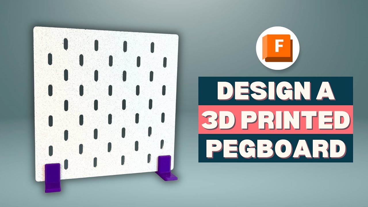 Design & 3D Print a Pegboard | Fusion (easy beginner tutorial) - YouTube