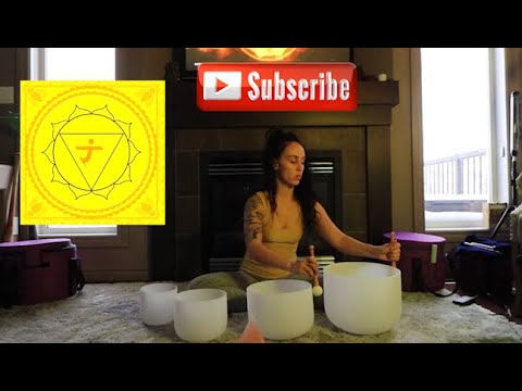 SOLAR PLEXUS CHAKRA FREQUENCY HEALING CRYSTAL SOUND BOWLS - YouTube
