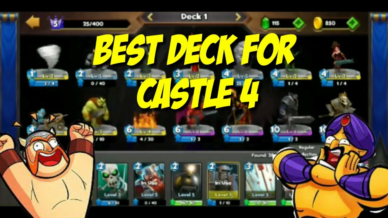 Best deck for castle 3 and 4😎😎😎 || castle crush gameplay || # ...