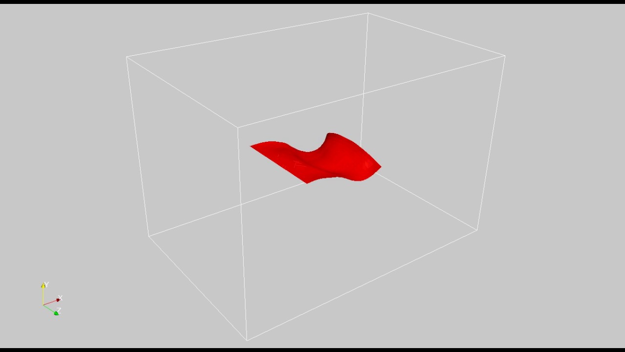 2D flapping flag in a 3D channel flow - YouTube