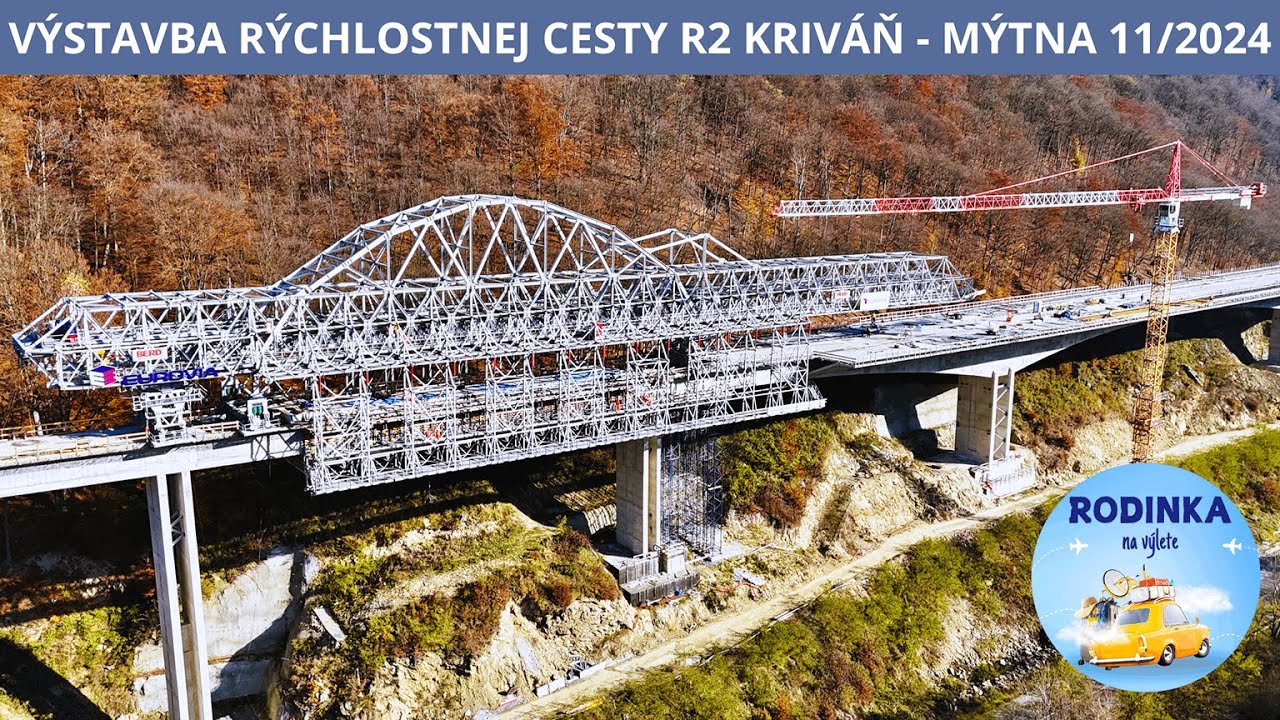 VÝSTAVBA RÝCHLOSTNEJ CESTY R2 KRIVÁŇ - MÝTNA 11/2024 - YouTube