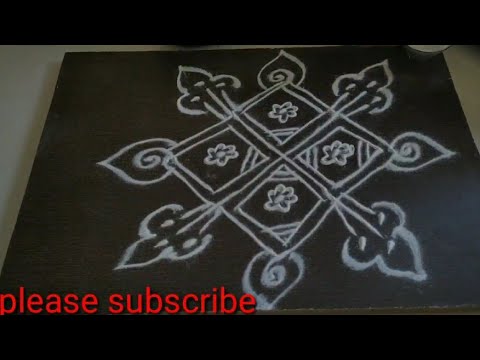 Rangoli designs normal Rangoli easy easy25 - YouTube