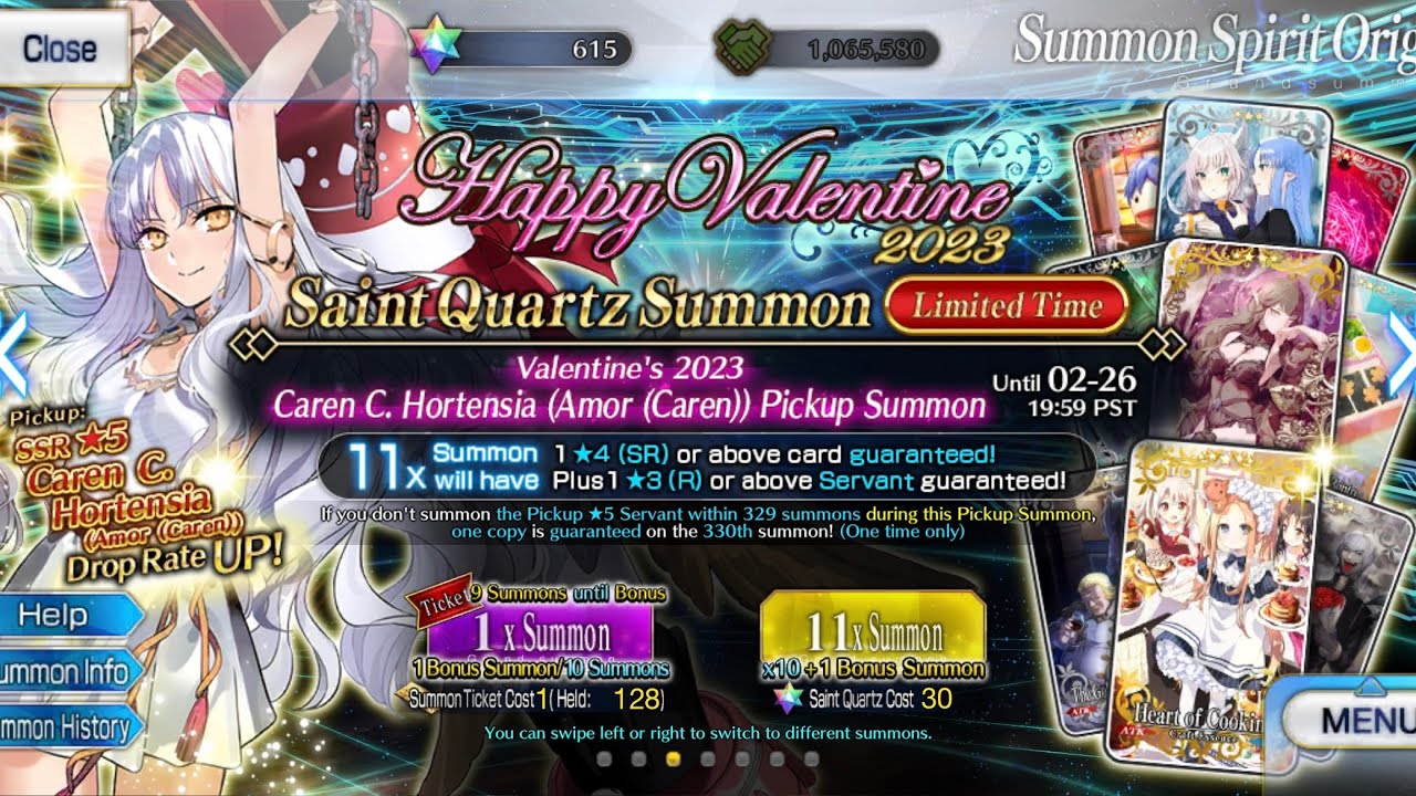 Fate Grand Order Happy Valentine 2023 Gacha - YouTube
