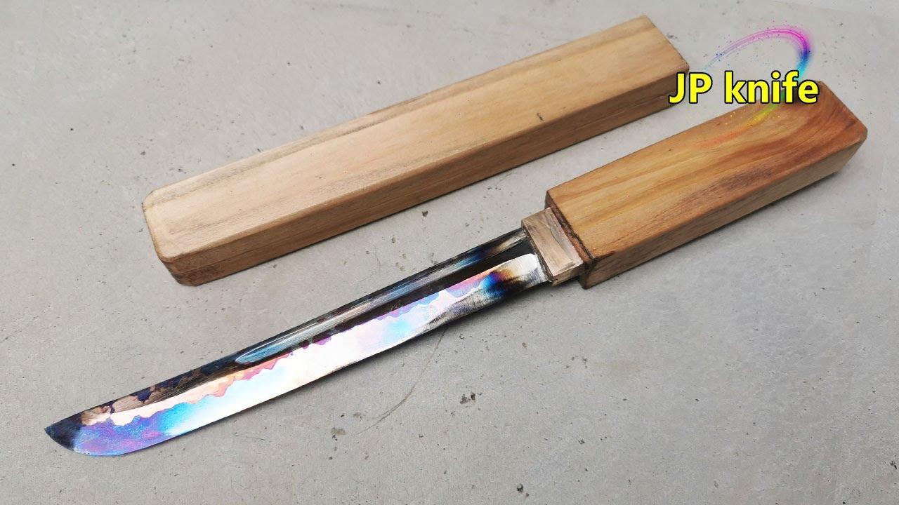 Natural welding slag ~ making the ultimate sharp samurai knife - YouTube