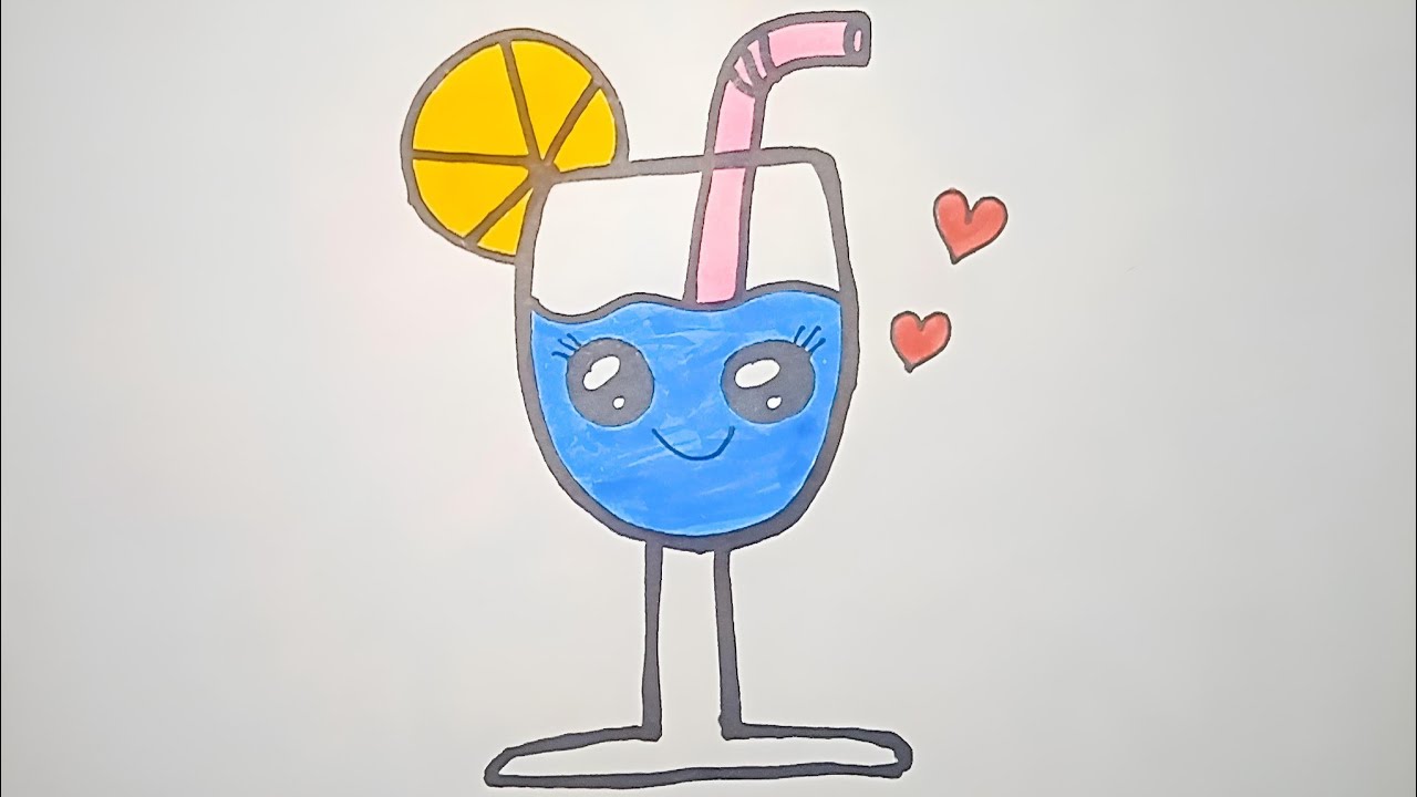 Summer Drink Drawing For Kids - YouTube