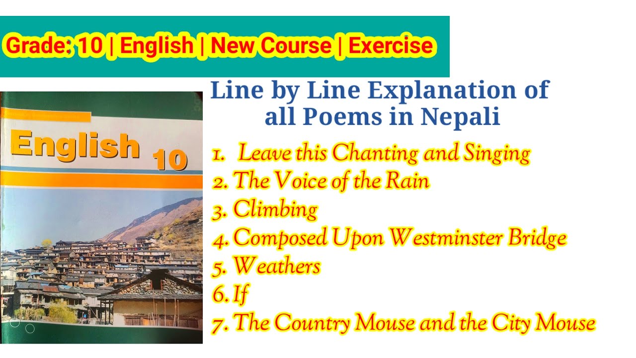 Class 10 English || All Poems Explanation || SEE ...