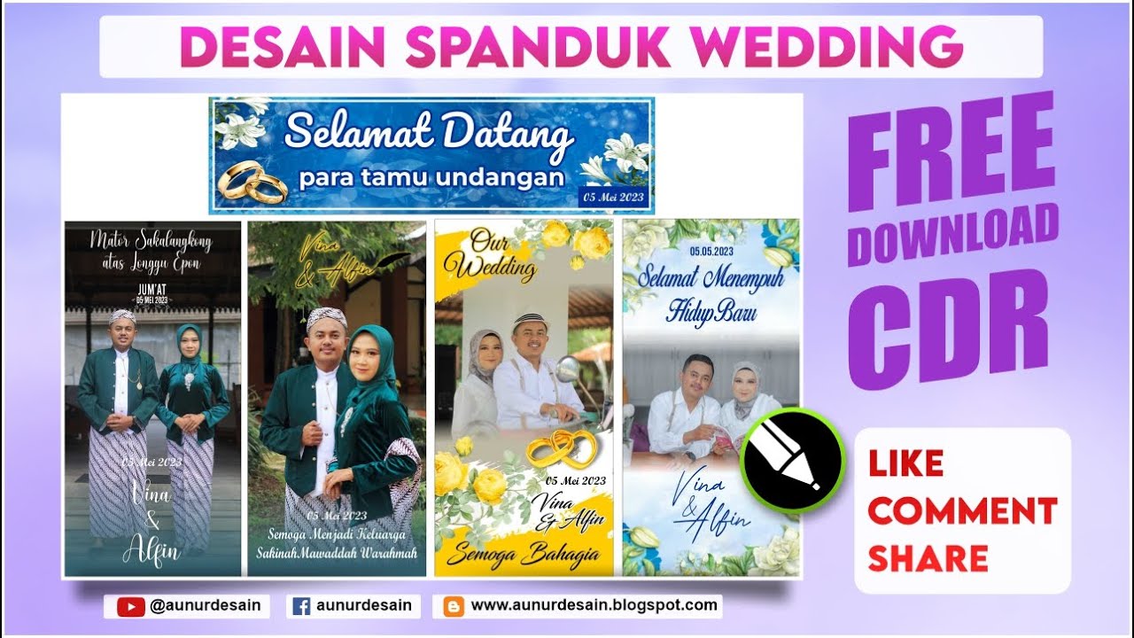 Desain Spanduk Wedding