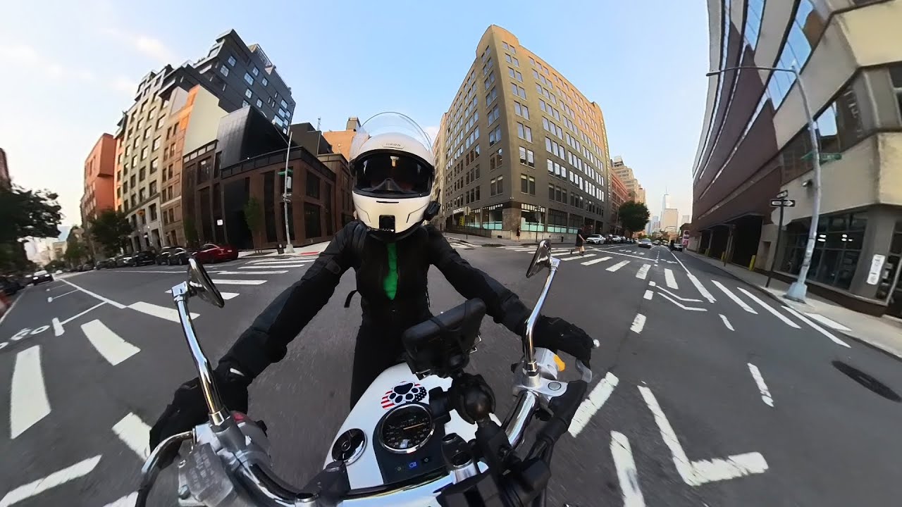 Motorcycle Commute on the West Side Highway Manhattan, NYC - YouTube