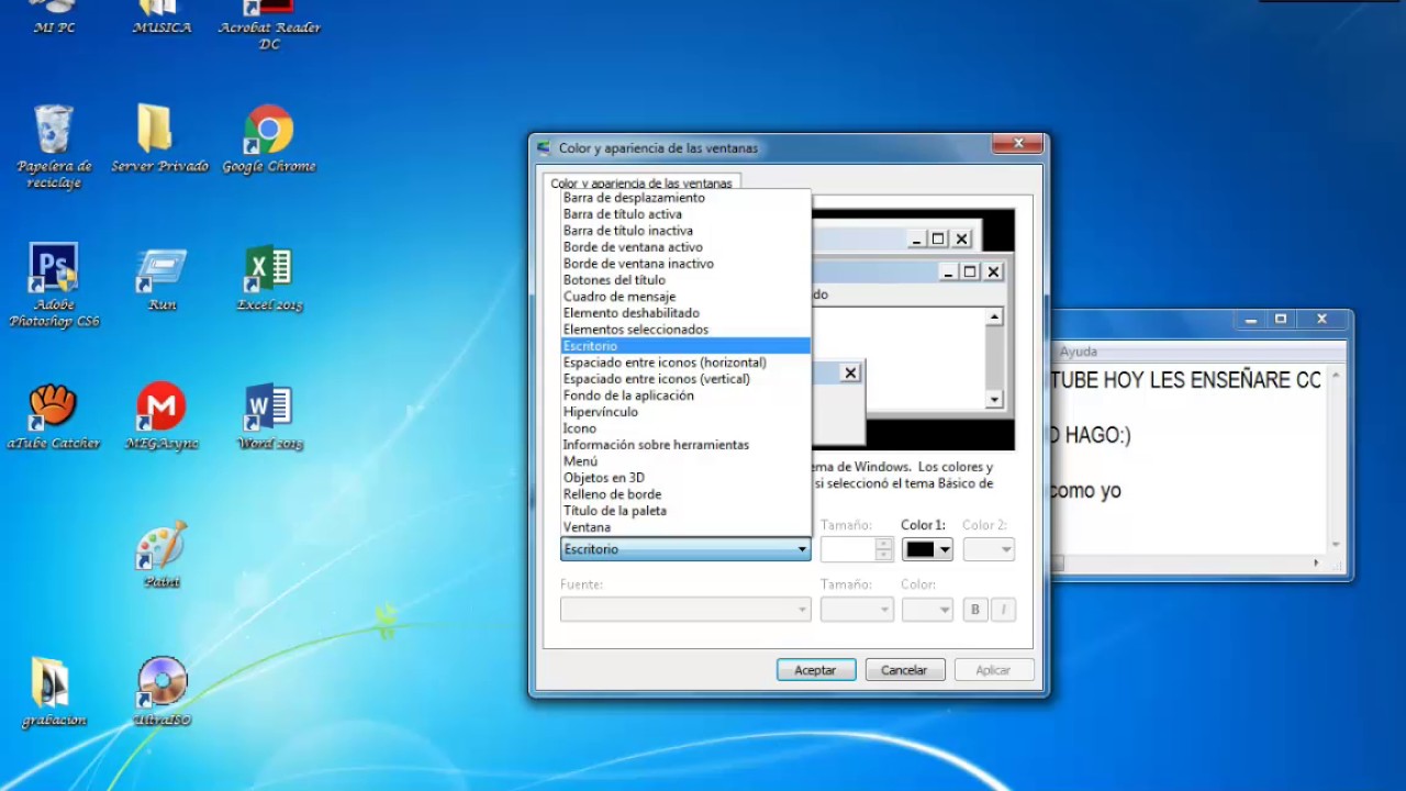 TUTORIAL COMO CAMBIAR LAS LETRAS DE MI PC - YouTube