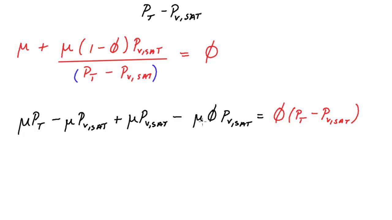 Numerically Calculating Psychrometric Properties: Relative Humidity ...