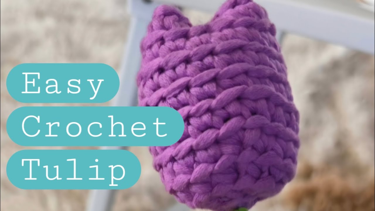 Easy Crochet Tulip Tutorial | Beginner-Friendly Spring/Summer DIY 🧶🌷 #crochettulip #crocheting ...