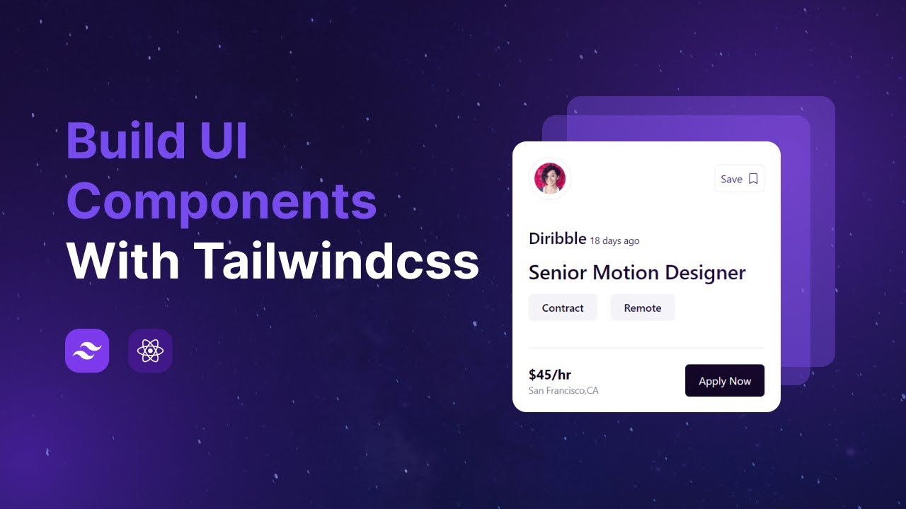 Build UI Components with tailwindcss and react js - YouTube