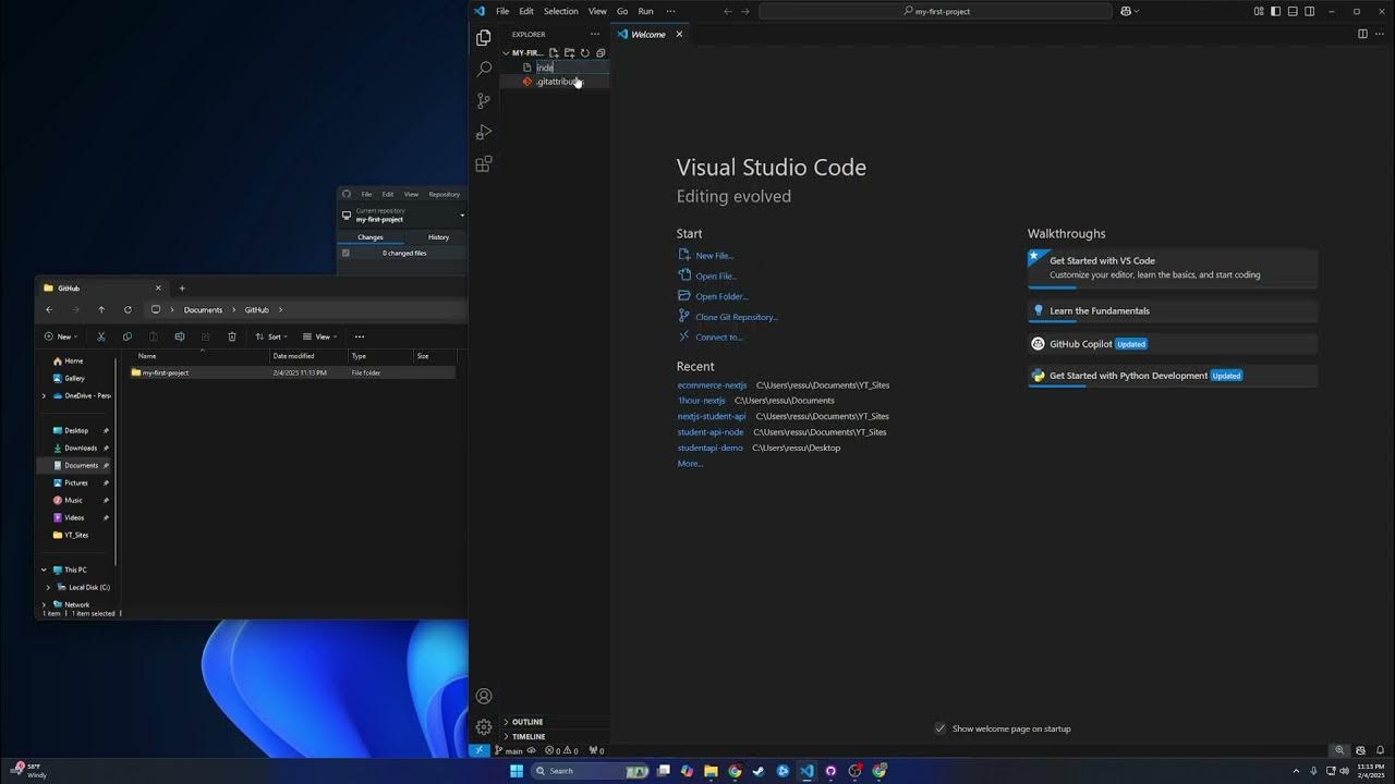 How to create, connect, and upload using GitHub Desktop - YouTube