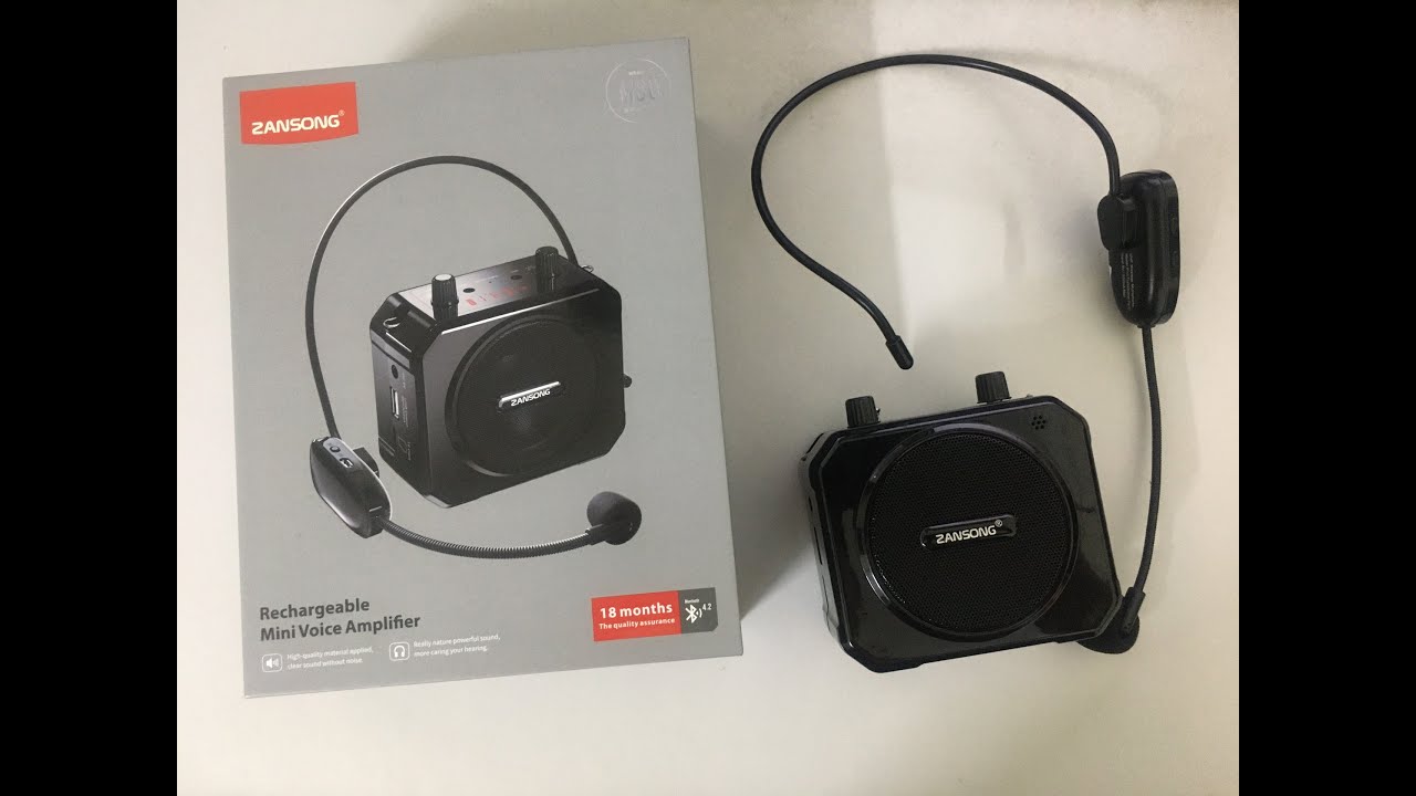 Mở hộp máy trợ giảng M80 micro không dây kiêm loa bluetooth,đài fm ...