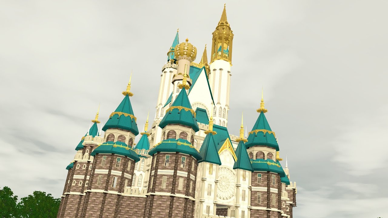 The Sims 3 Timelapse CINDERELLA CASTLE! - YouTube
