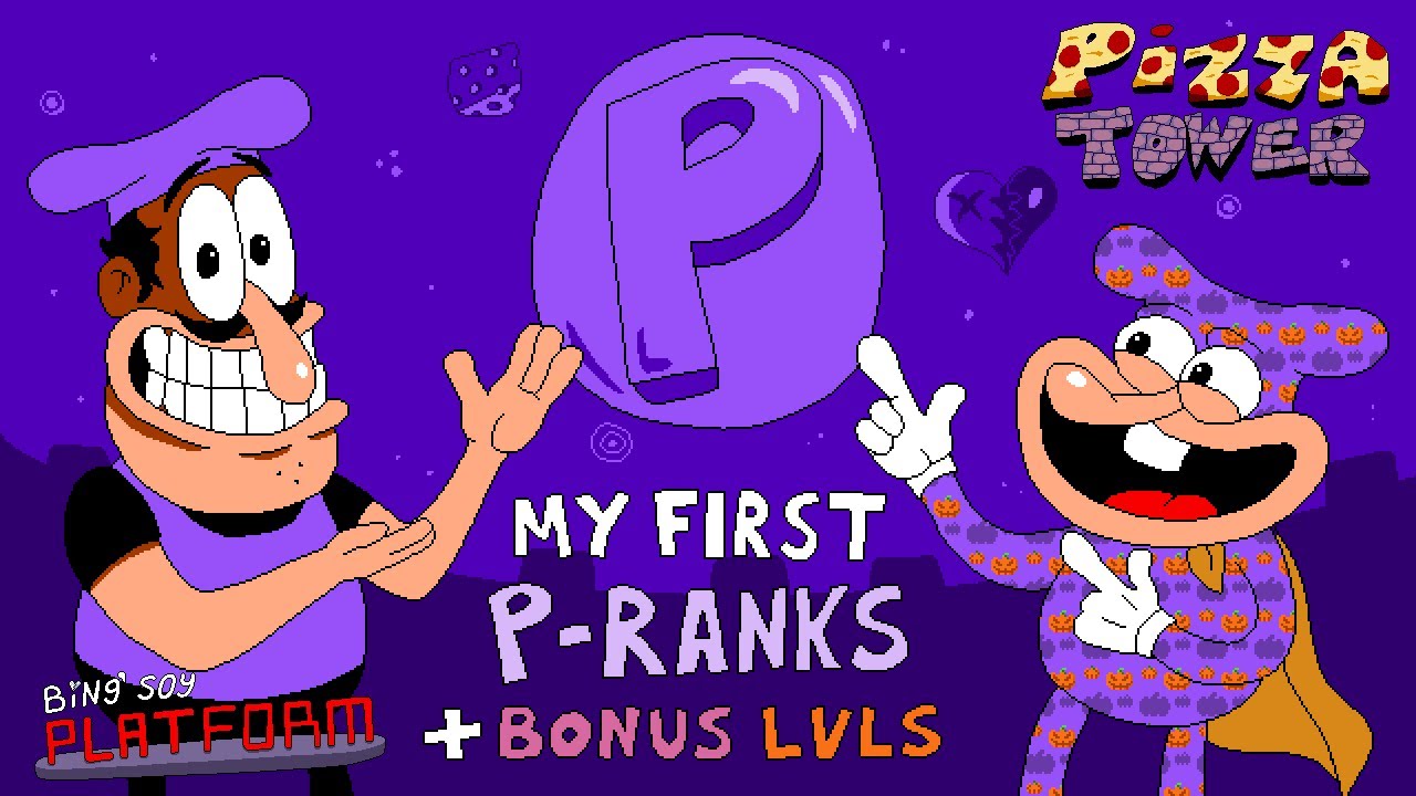 Pizza Tower - All P-Ranks & Bonus Levels as Peppino & The Noise (101% ...