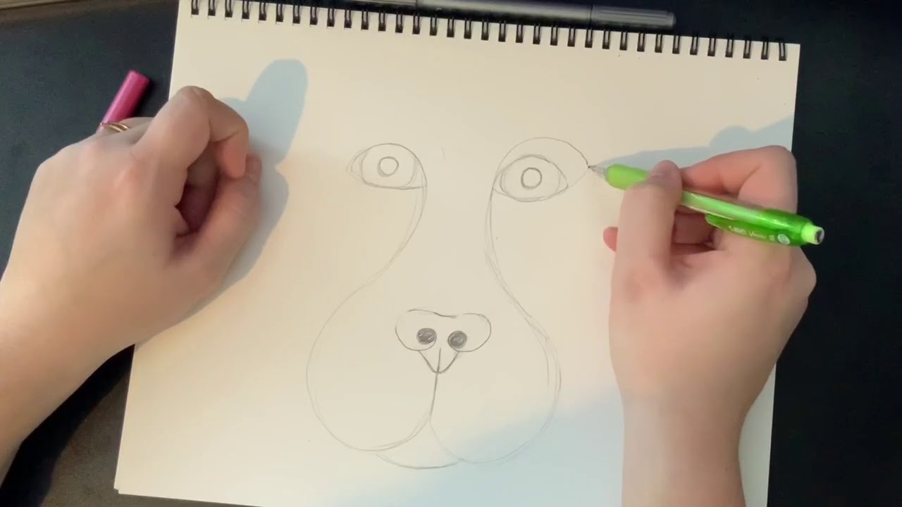 How to draw a cartoon dog, inspired by Cindy DAUER - YouTube