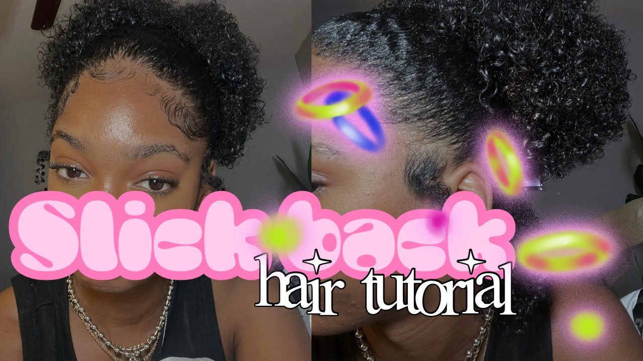 slick back hair tutorial 3c/4a hair - YouTube