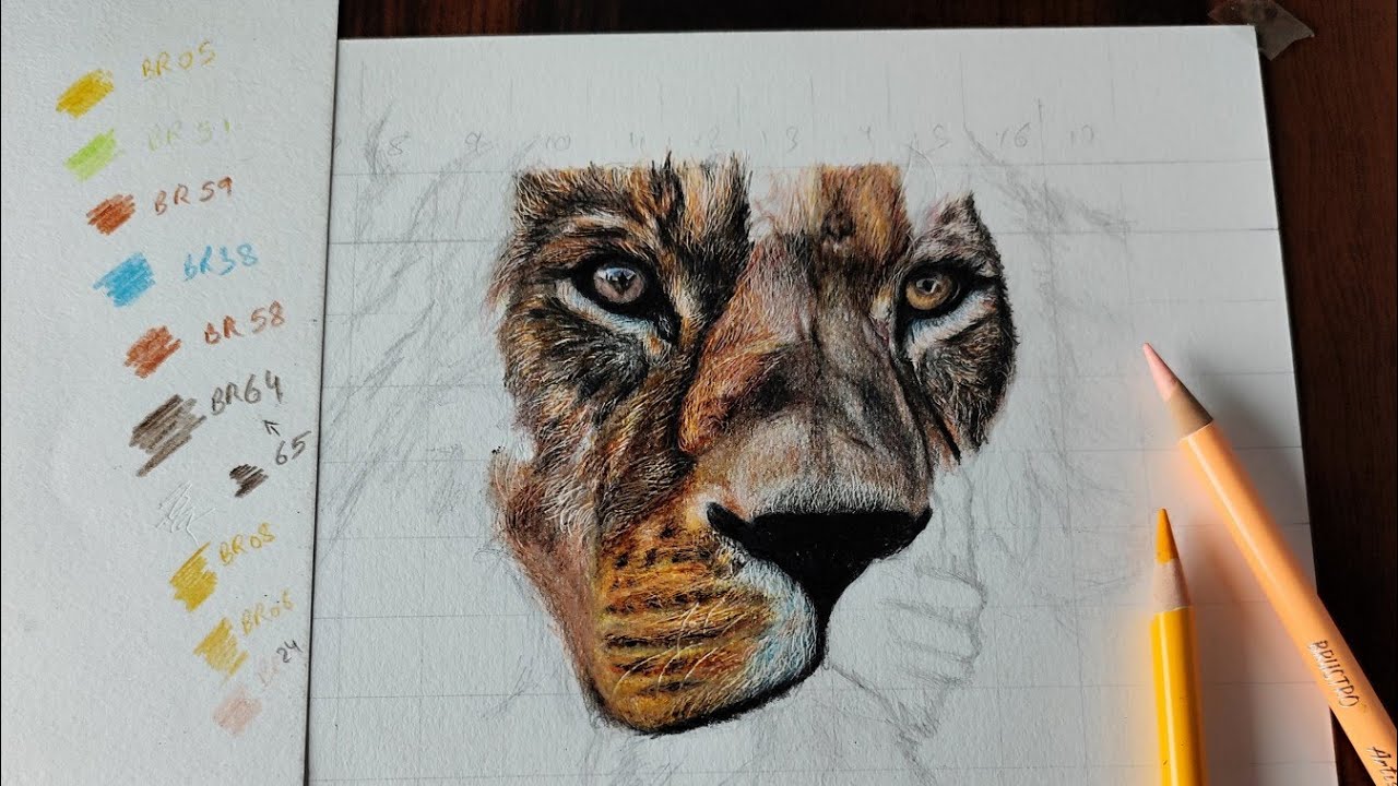 Easy to draw Lion's beard by - rohi arts STEP-BY-STEP - YouTube