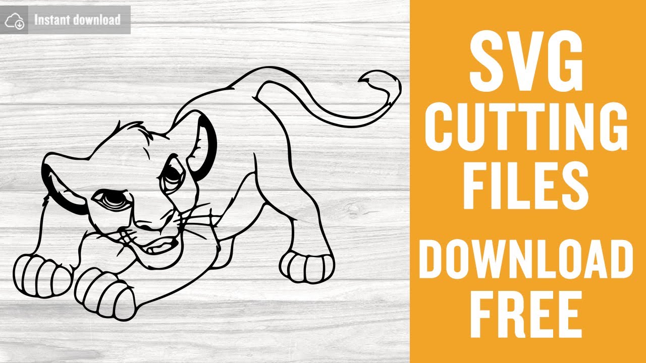 Disney Simba Svg Free Cut File for Cricut - YouTube