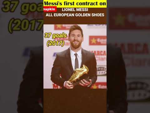 Lionel Messi's first contract at Barcelona in 2000 was written on a ...