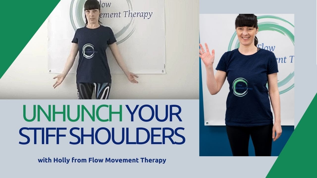 Hunched over? Unhunch yourself by rotating your shoulders - YouTube