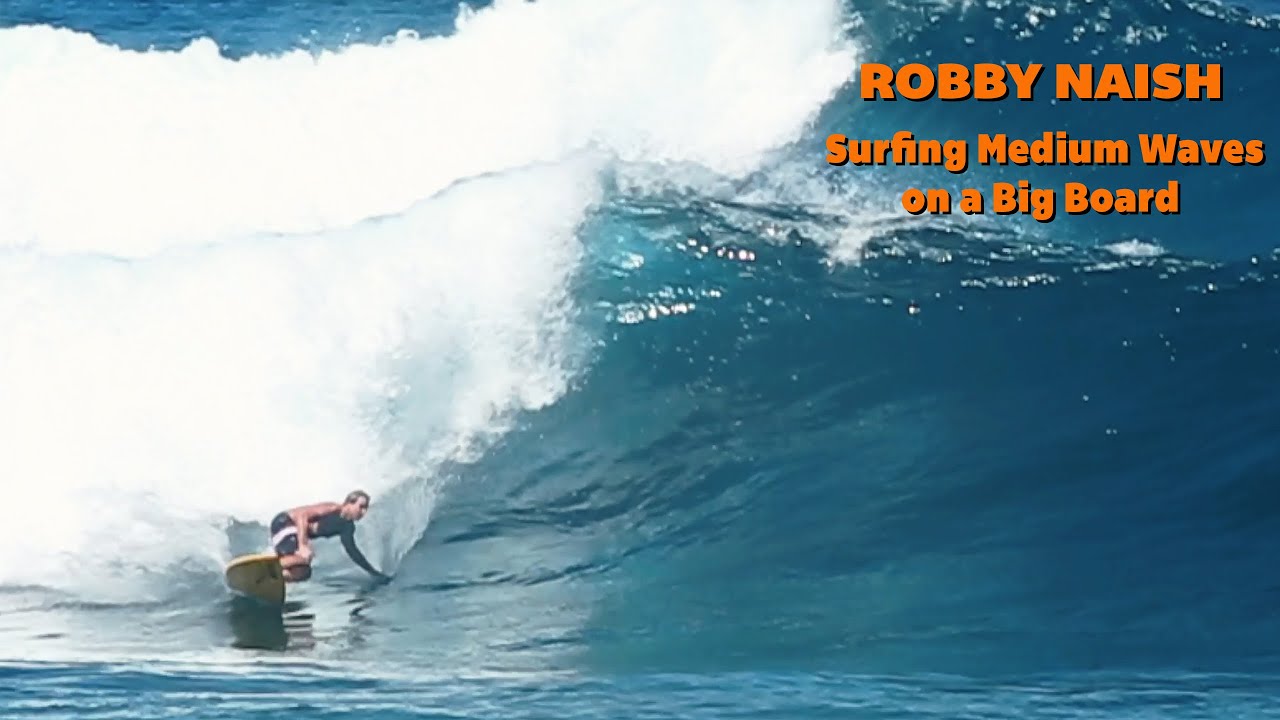 Surfing medium sized waves on a big board - YouTube