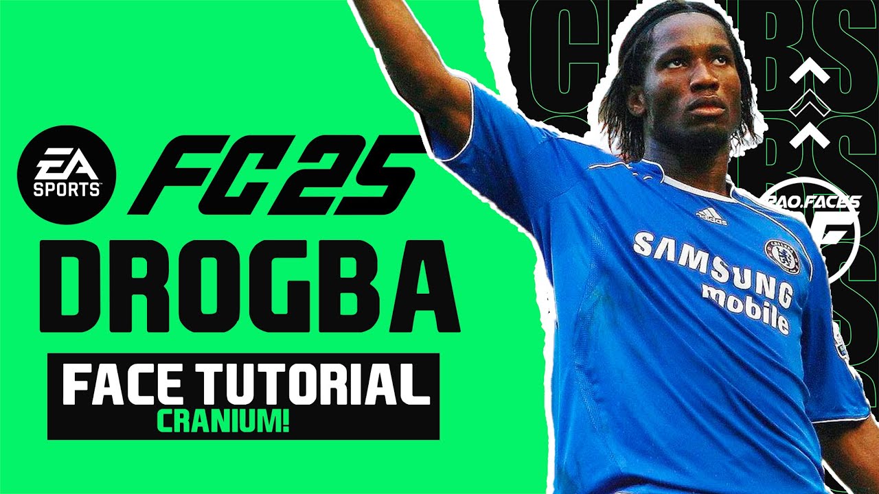 EA FC 25 DIDIER DROGBA FACE CRANIUM- Pro Clubs Face Creation - CAREER ...