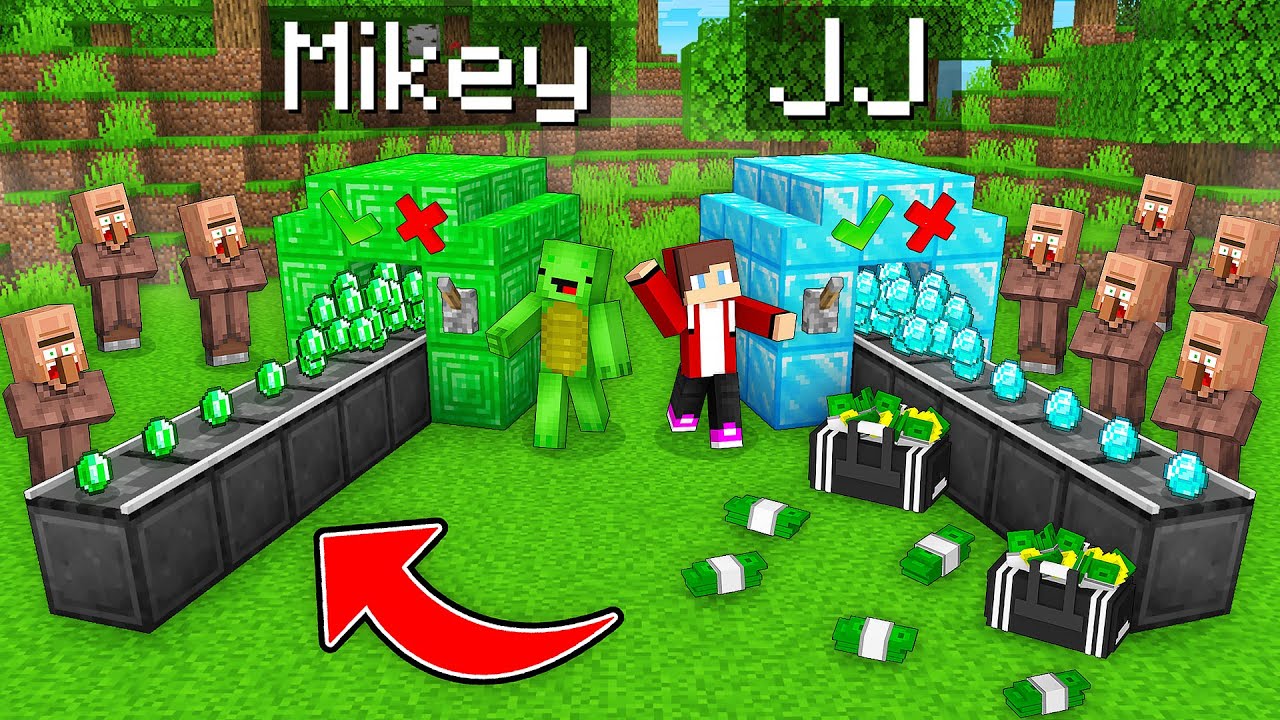 Mikey EMERALD vs JJ DIAMOND Factory Survival Battle in Minecraft (Maizen) - YouTube