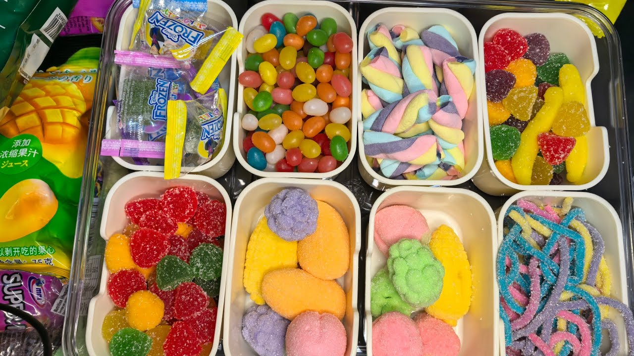 🌈🌈SATISFYING SNACKLE BOX FOR FRUITY GUMMIES & MALLOWS 🍒🥭🍇 - YouTube