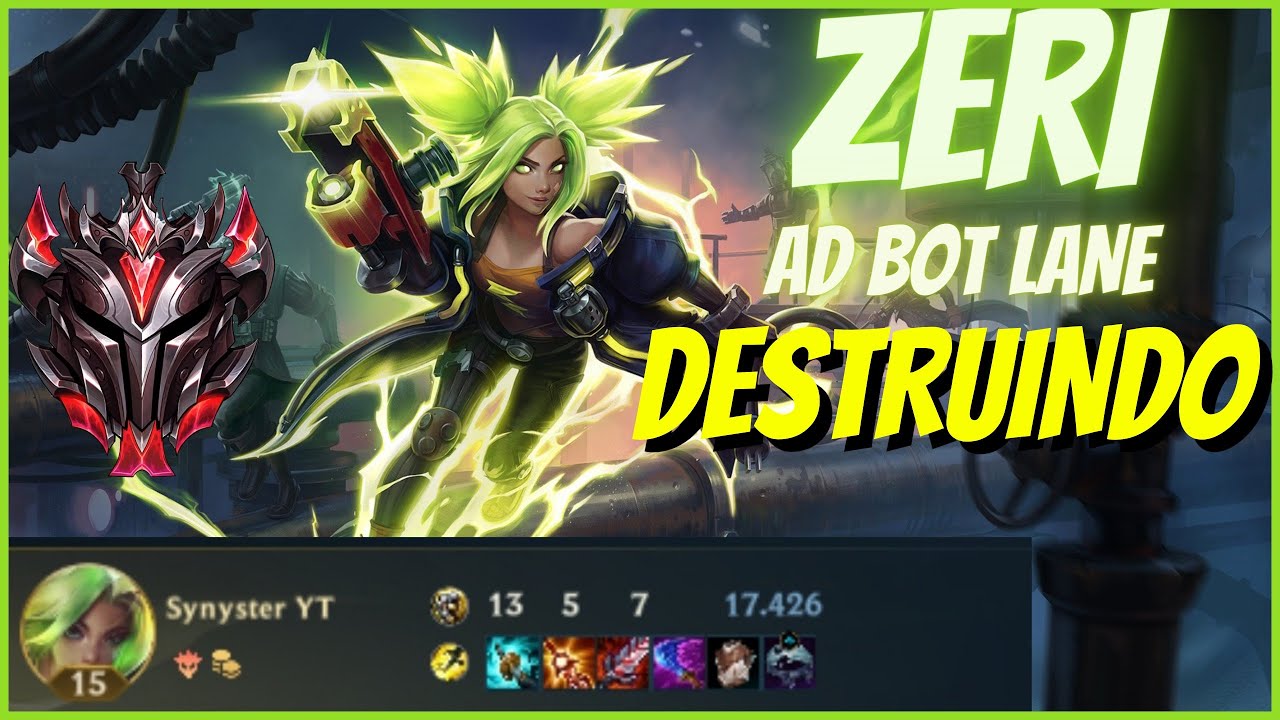 ZERI AD | MELHOR BUILD DE ZERI | Zeri gameplay wild rift - YouTube